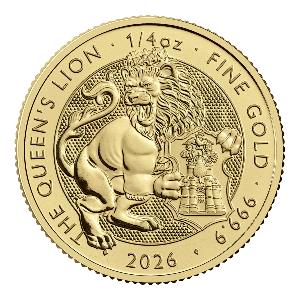 Buy 1/4 oz Tudor Beasts Queen’s Lion Gold Coin 2026 | Indigo Precious ...