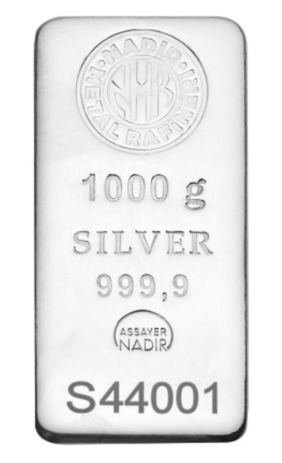 Buy 1 kg Nadir Refinery Silver Bar 999.9 Fine | Indigo Precious Metals