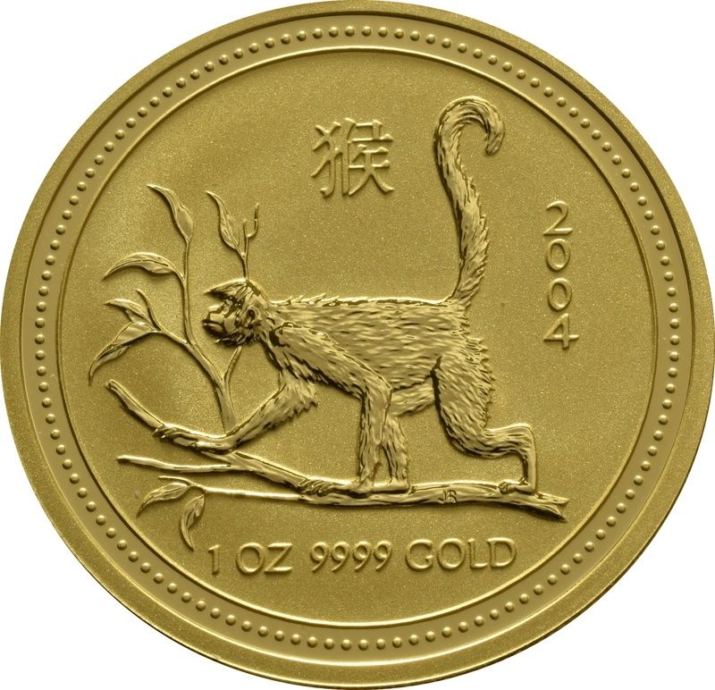1 Oz Australian Lunar Series "Year of the Monkey" Gold Coin (2004 ...