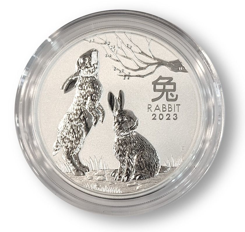 2 oz Australian Lunar Rabbit (Series III) Silver Coin 2023