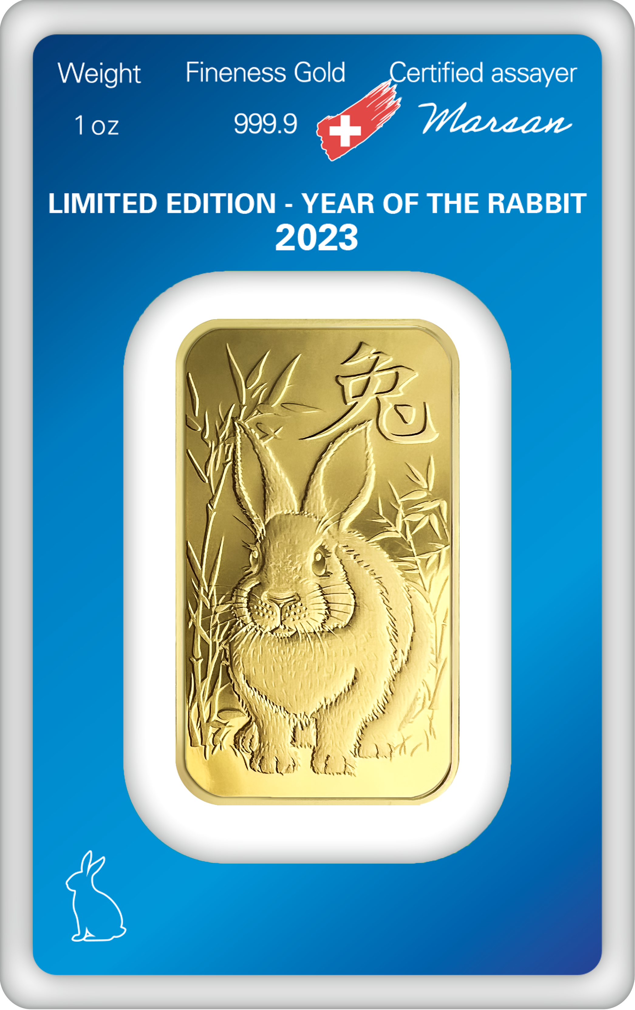 Buy 1 Oz Argor-Heraeus Gold Lunar Rabbit Minted Bar | from IPM Bullion