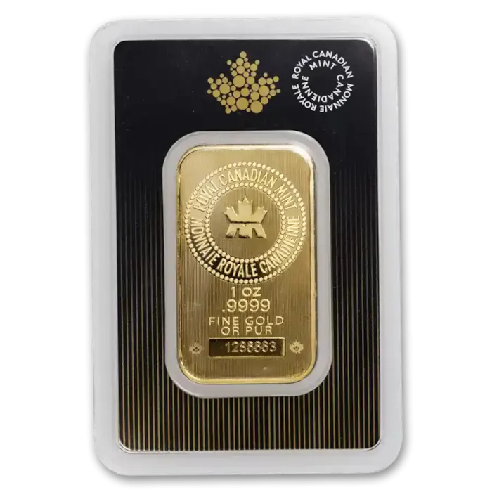 Buy 1oz Gold RCM Minted bar 999.9% Purity (Assay Card) | from Indigo