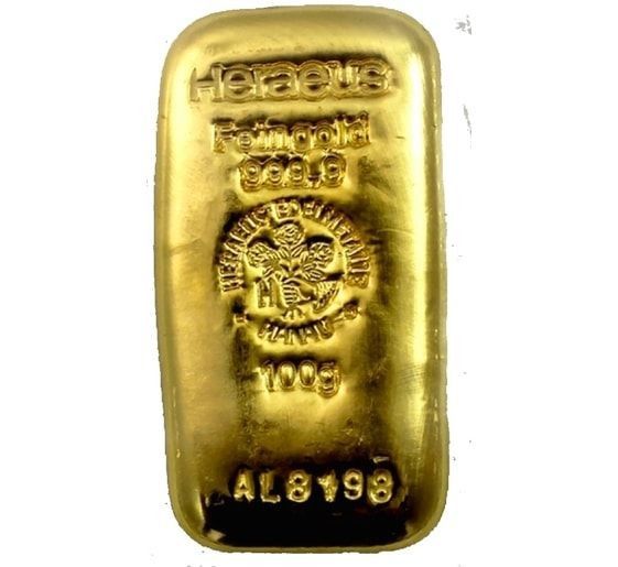 100 gram Argor-Heraeus Gold Cast Bar