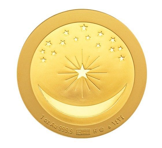 Islamic Collection, Eid mubarak Gold 1 oz Round - Limited Edition