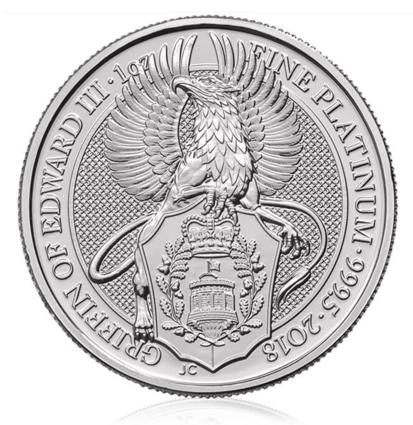 1 Oz Queen's Beast Griffin Platinum Coin 2018