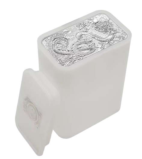 1oz 2024 Perth Mint Dragon Silver Rectangular Coin