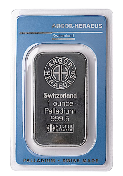 1 Oz Argor-Heraeus Palladium Minted Bar