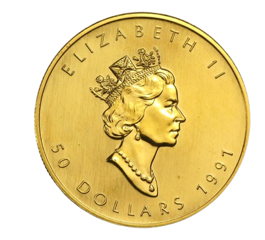 1 Toz Canadian Gold Maple Year 1991